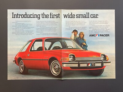 Vintage 1975 AMC Pacer Cars - Original 2 Page Print Ad (16x11) | eBay