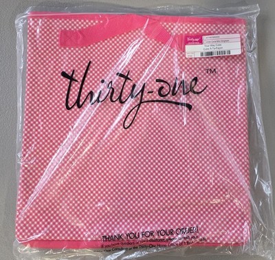 NEW! Thirty-One Your Way Cube 918A Coral Mini Gingham 31 Home Storage ...