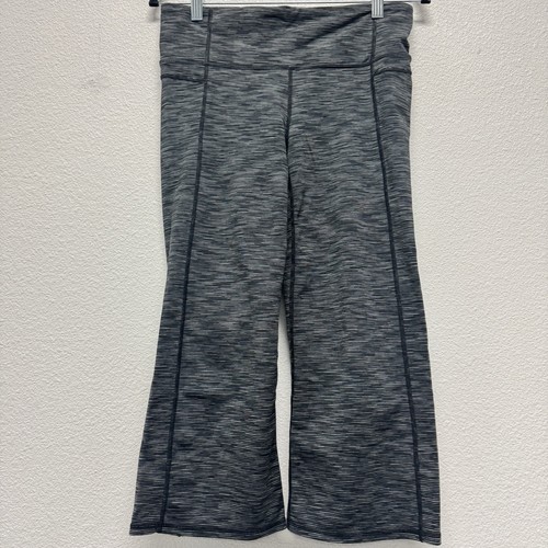 Athleta Energy Power Up Space Dye Gray Capris Medium Yoga Running ...