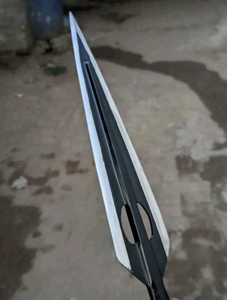 Custom Handmade Carbon Steel Blade Tactical Spear | Viking Spear ...