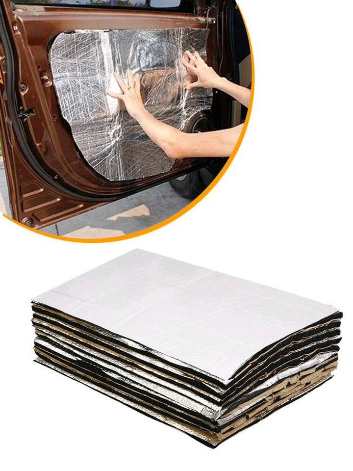 10Pcs Sound Deadener Car Heat Insulation Mat Car Hood Insulation Silent ...