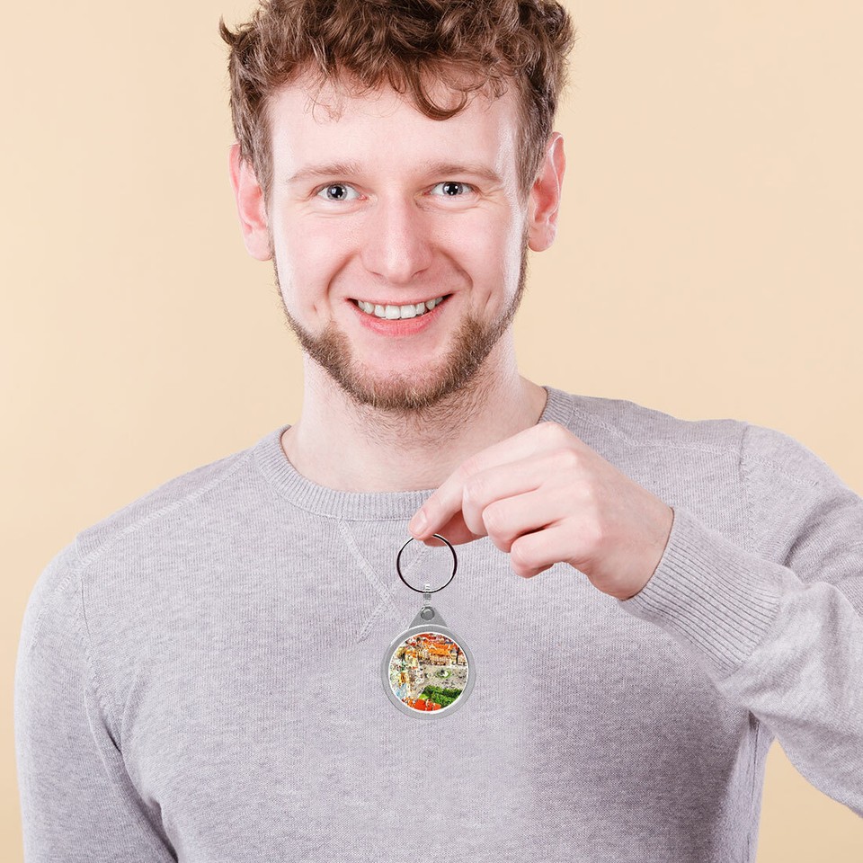 1 x Old Town Hall Prague Czech - Keyring IR02 Mum Dad Kid Birthday Gift ...