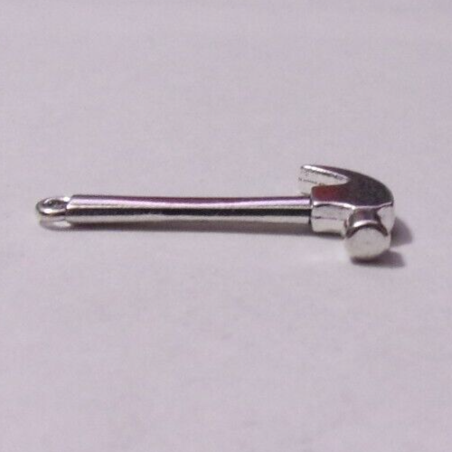 Silver Tone Claw Hammer Tool Pendant Charm Hang Tag | eBay