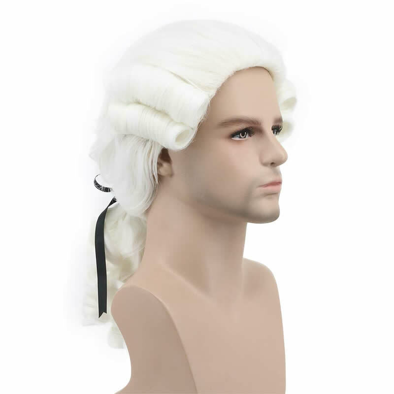 18th Century Peruke Blonde Judge Colonial Lawyer Barrister Mens Costume ...