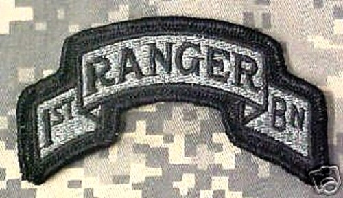 ACU gray TAB PATCH SCROLL 75TH RANGER 1ST BN TAB WITH velkrö RIBBON ...