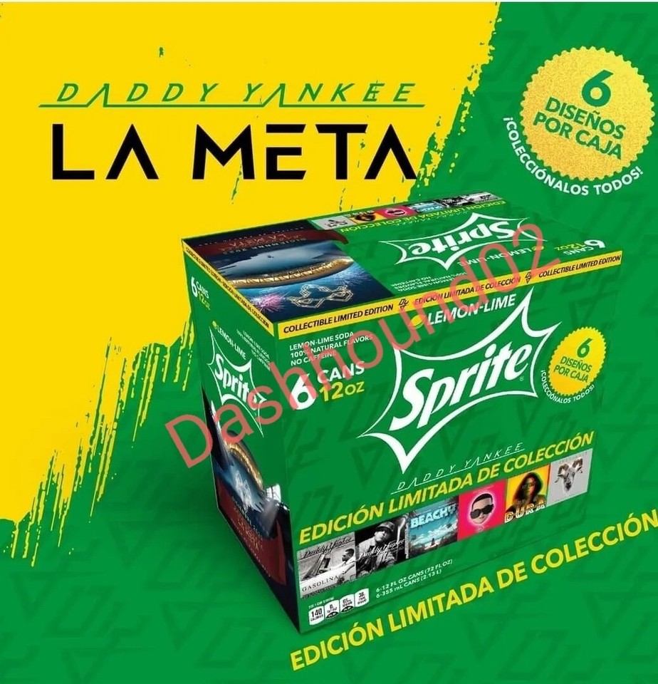 Sprite Daddy Yankee Limited Edition Box With 6 Cans Coke Puerto Rico 🇵🇷 ...