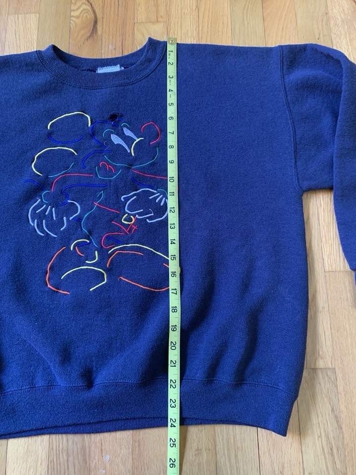 Vintage Thrashed Mickey Mouse Disney Sweatshirt Hole For Repair L ...