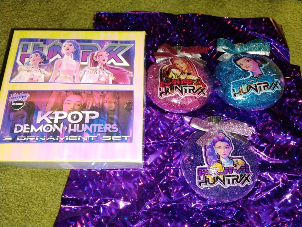 K Pop Demon Hunters Saja Boys Huntrix Christmas Ornaments Handmade Set ...