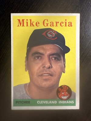 1958 TOPPS #196 MIKE GARCIA INDIANS EX OR BETTER *Hot Corner Vintage* B ...