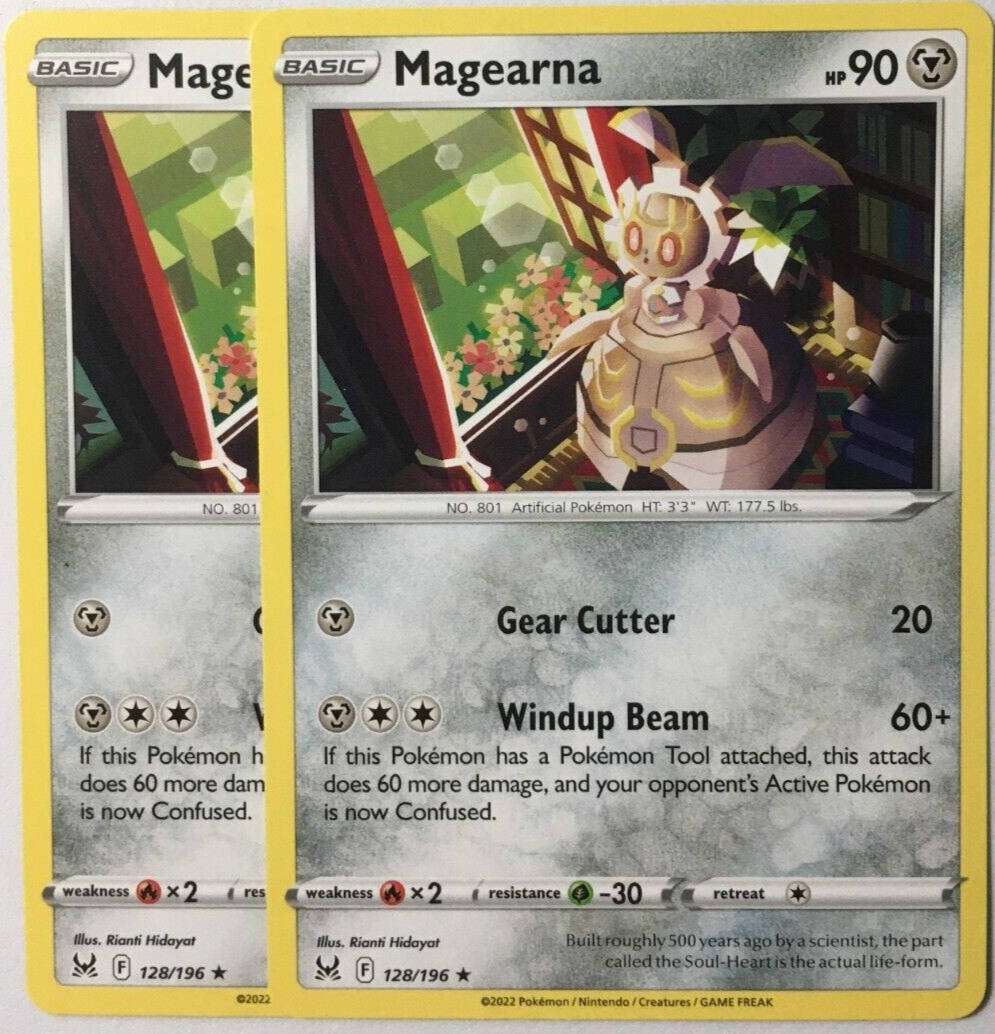 POKEMON 2X MAGEARNA 128/196 LOST ORIGIN RARE NEAR MINT | eBay