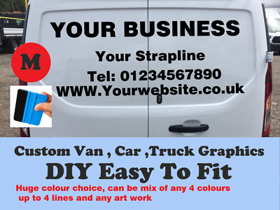 DIY Custom Business Van Vinyl Graphics Signs Stickers Decals ...