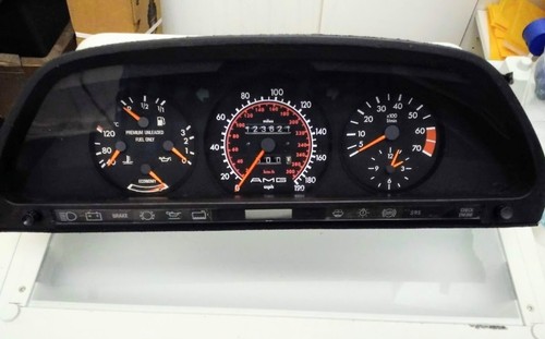 Mercedes W126 560SEC 560SEL 190MPH AMG speedometer cluster | eBay