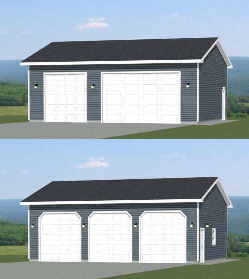 36x28 3-Car Garage -- 1,008 sq ft -- PDF Floor Plan -- Model 11 | eBay