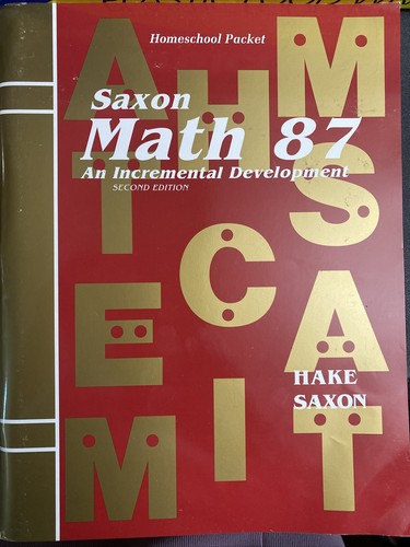 Saxon 87 Math (2nd Edition) 8/7 Answer Key ONLY (answers to textbook ...