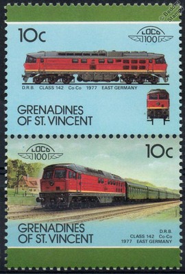 1977 DR Class 130 (DR 142 / DB Class 242) East Germany Train Stamps ...