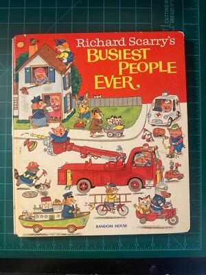 Vintage 1976 Richard Scarrys Busiest People Ever Book Hardcover | eBay