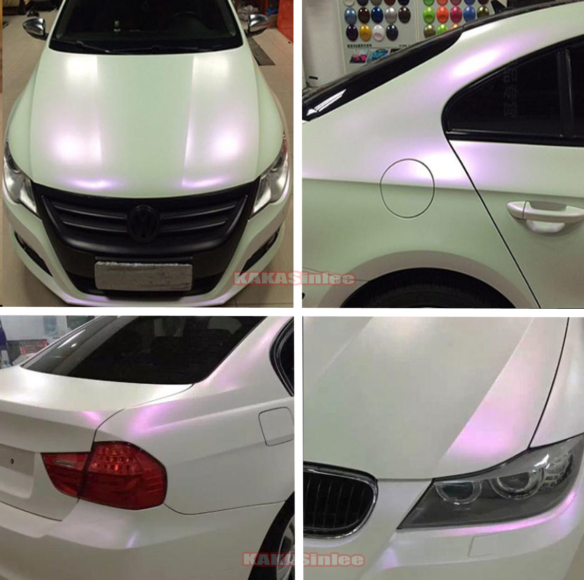 Matte Pearl White Car