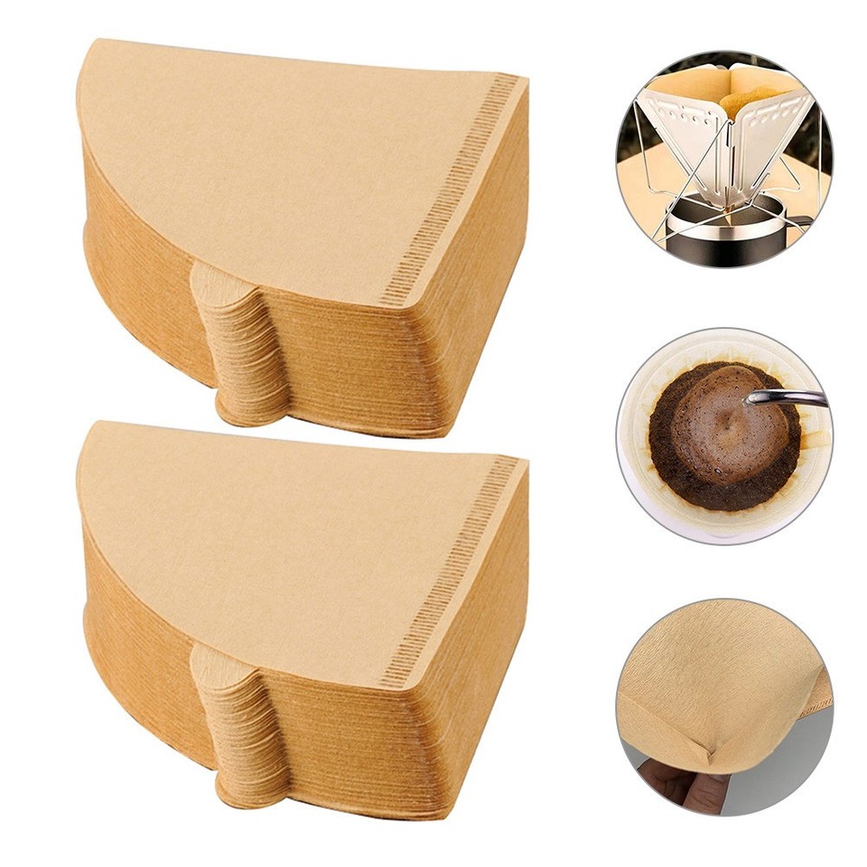 200pcs Cone Coffee Filters Espresso Filtering Paper Coffee Pot ...
