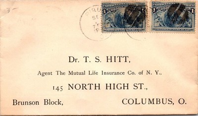 GOLDPATH: US EARLY COVER 1893 COLUMBUS,OH.FANCY CANCEL. CV787_P32 | eBay