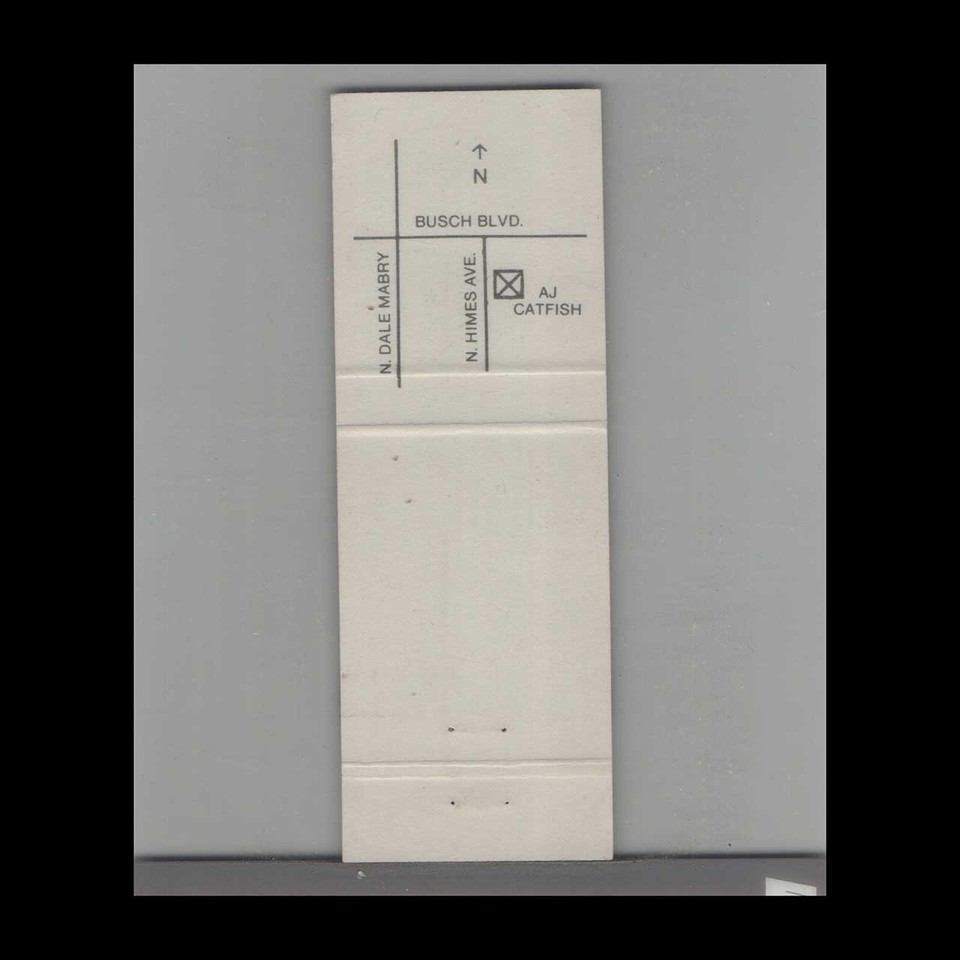 Matchbook Cover AJ Catfish Tampa FL #1 | eBay