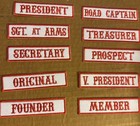 SUPPORT 81*****LOT OF (10) Officer Title Rank Vest Patches MC Biker ...