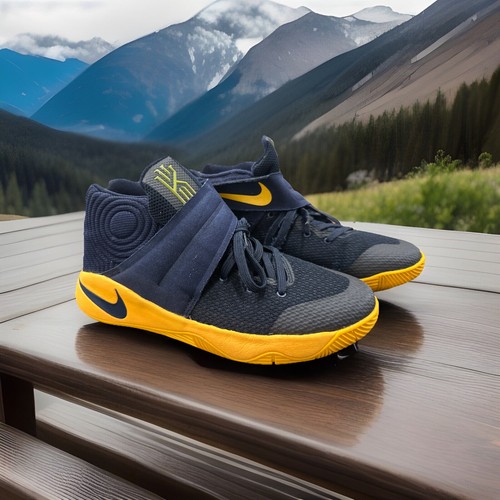 NIKE Kyrie 2 Irving Cavs II Playoff NAVY GOLD Sneakers Boys Girls Shoes ...