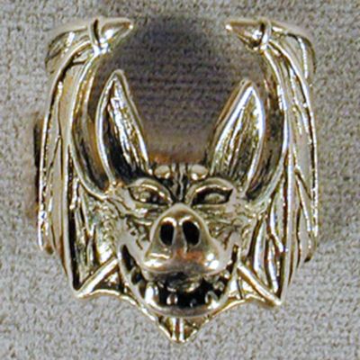 2 GARGOYLE BAT BIKER RINGS BR81 choppers ring motorcyle gargoyles mens ...