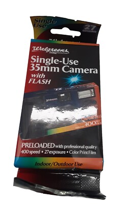 Walgreens Single Use 35mm Camera 27 Exposure W/Flash Preloaded Expired ...