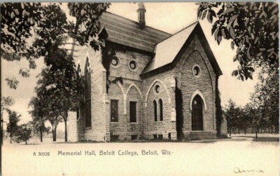 1906. MEMORIAL HALL, BELOIT COLLEGE. BELOIT, WIS. POSTCARD. RR4 | eBay