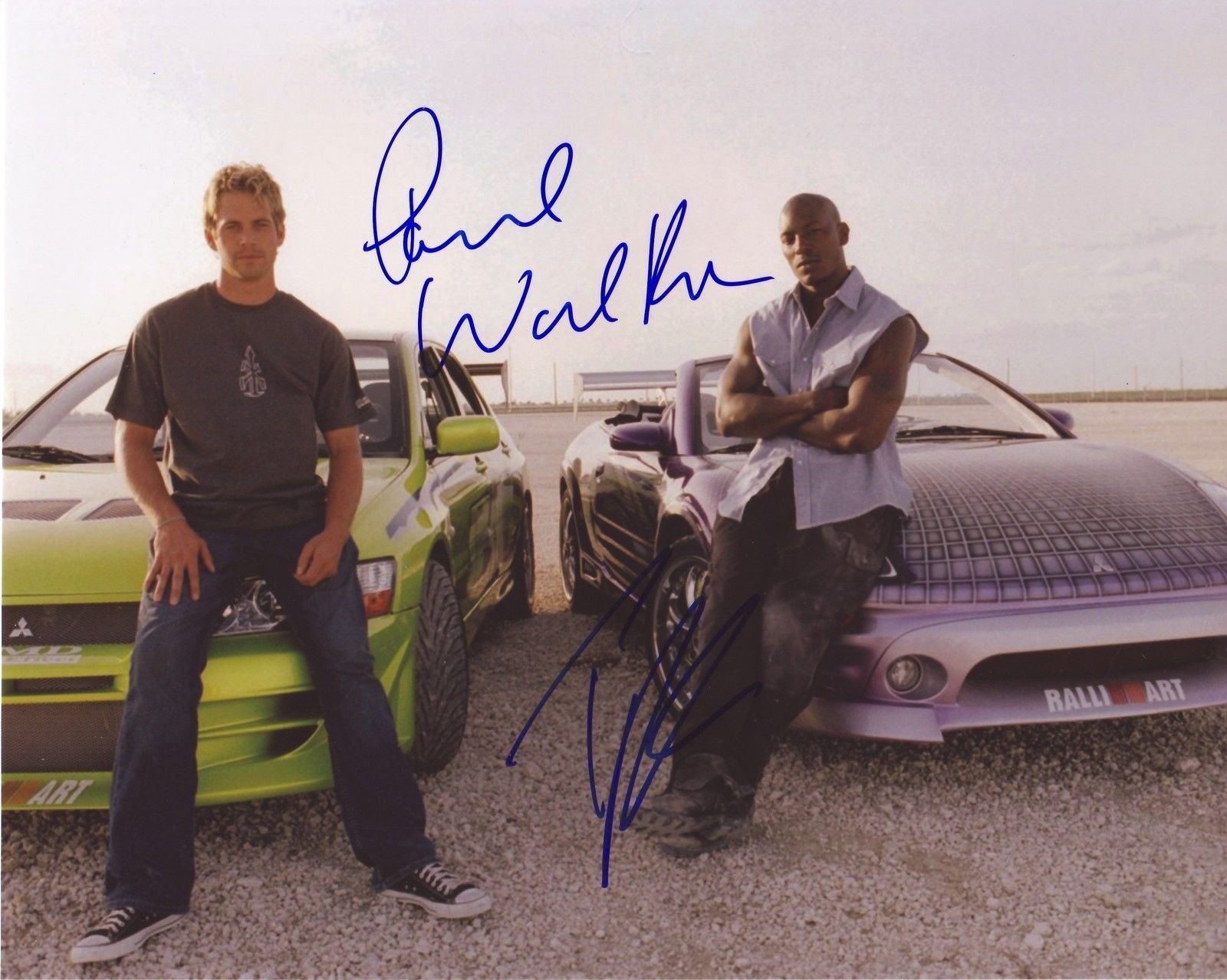 FAST & FURIOUS - PAUL WALKER & TYRESE GIBSON AUTOGRAPH SIGNED PHOTO ...
