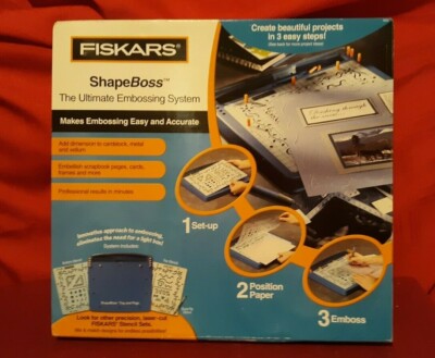 Fiskars Shape Boss Ultimate Embossing System Stencil Shape Cutter NIB ...