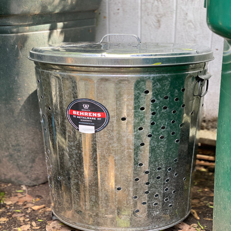 Steel Burning Container Can Garbage Rubbish Compost Barrel | eBay