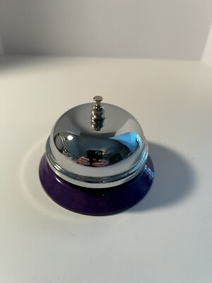Front Desk Hotel Service Counter -Bellman Silver/purple Dome Bell New 🛎 ...