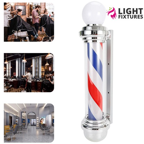 Rotating Barber Pole Light Vintage Barber Pole Lamp Ourdoor LED Hair ...