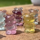Tiny Candy Fluorite Bear, Small Crystal Carvings, Mini Small Animal ...