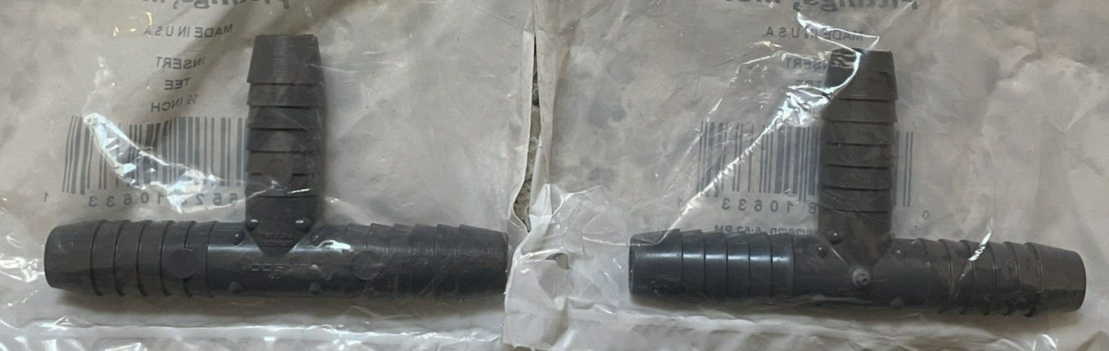 2 LASCO PVC 1/2" Barbed Insert Tees - 1/2" Inset x 1/2" Insert x 1/2" Insert | eBay