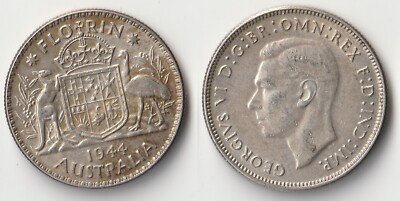 1944 M Australia florin silver coin | eBay
