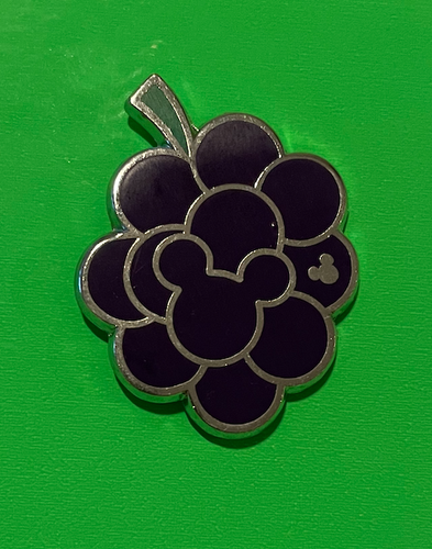 Disney Pin. Hidden Mickey. Mickey Shaped Fruit. Grapes. Very Nice Good ...