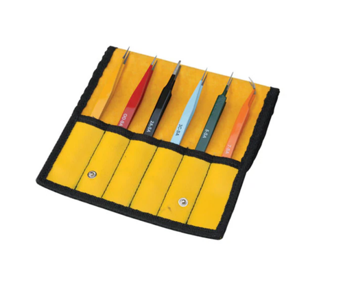 AVEN 18480EZF Color Coded Tweezers Set - 6 PCS Precision Tool Kit (New ...