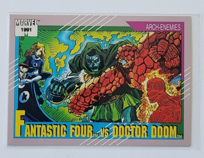 1991 MARVEL FANTASTIC FOUR VS DOCTOR DOOM TRADING CARD | eBay