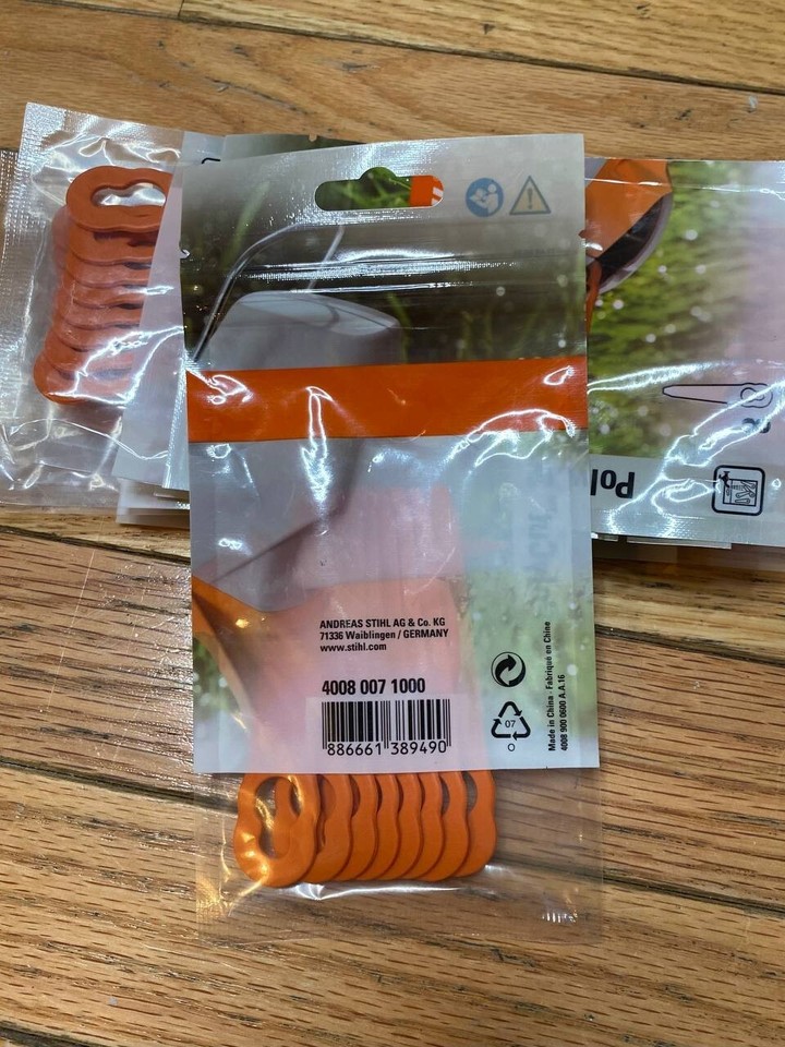 STIHL OEM Plastic Trimmer Blades 8qty 40080071000 for PolyCut 2-2 ...