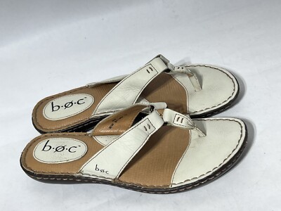 BOC Born Thong Sz 8 Flip Flop Sandal Shoe Women Cream Beige Neutral ...