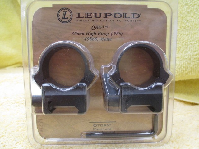Leupold 49865 QRW 30mm Rings High Matte Black for sale online | eBay
