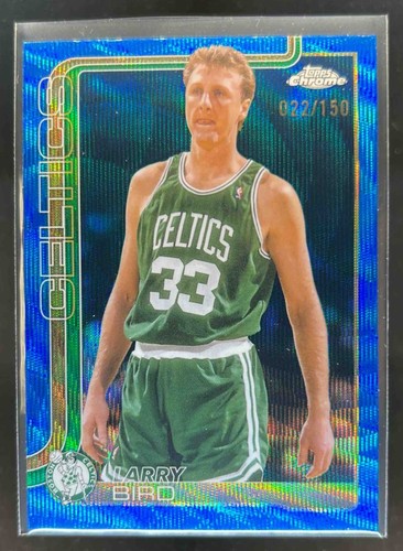 2025-26 Topps Chrome Larry Bird Blue Wave Refractor #22/150 Celtics | eBay