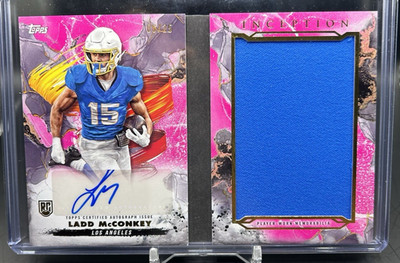 2024 Topps Inception Ladd McConkey Genesis Booklet Patch Auto 06/25 RPA ...