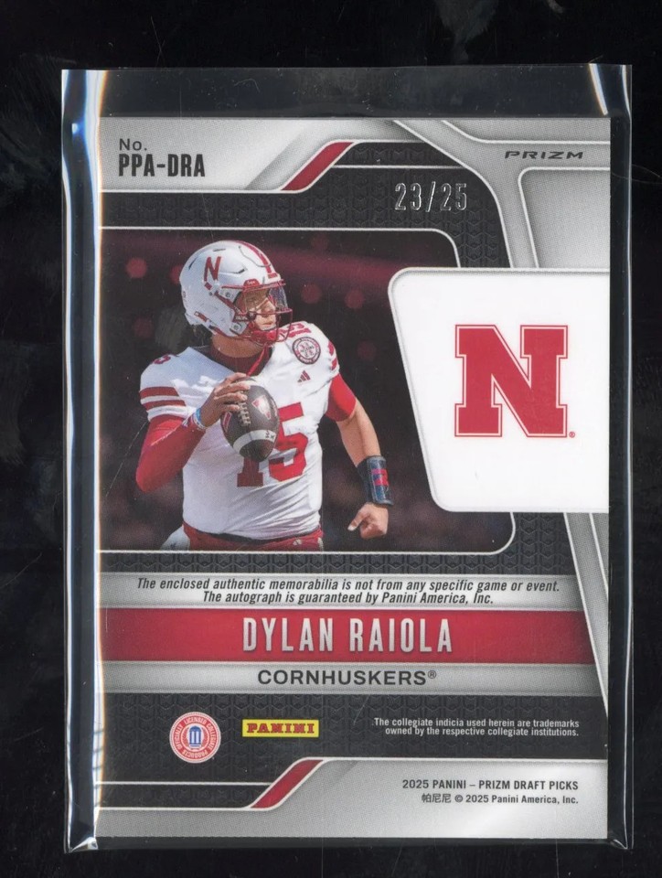2025 Panini Prizm Draft Picks Dylan Raiola Tie-Dye /25 Rated Prospect ...