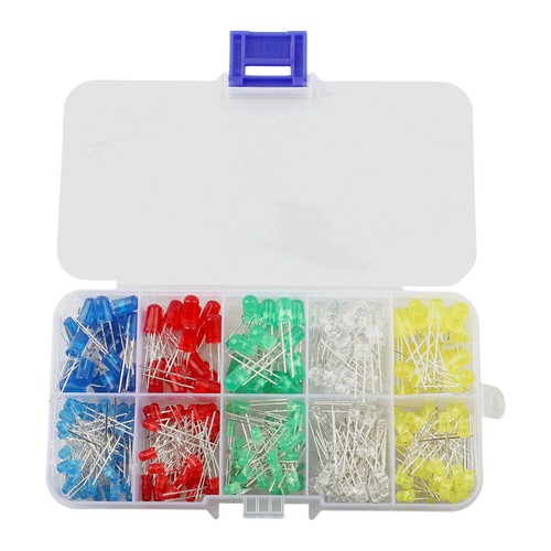 5mm/3mm LED Diode Assortment Kit 300 Pcs Multicolor Light Emitting ...