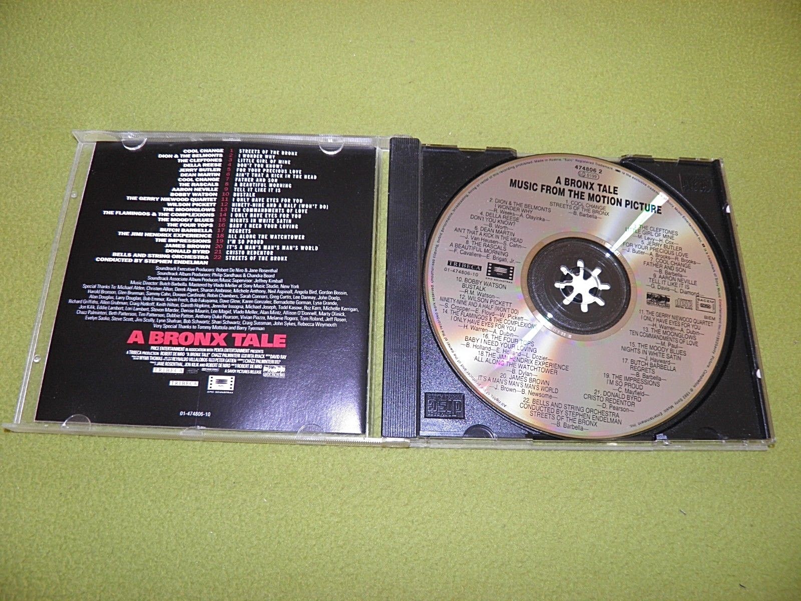 A Bronx Tale Soundtrack 1993 IMPORT CD Jimi Hendrix / Moody Blues ...