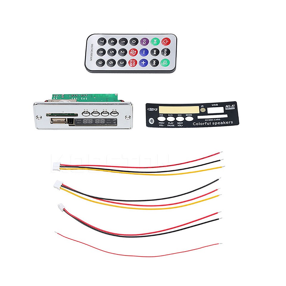 Bluetooth MP3 Decoder Board Module 5V with Remote Control USB FM Aux ...