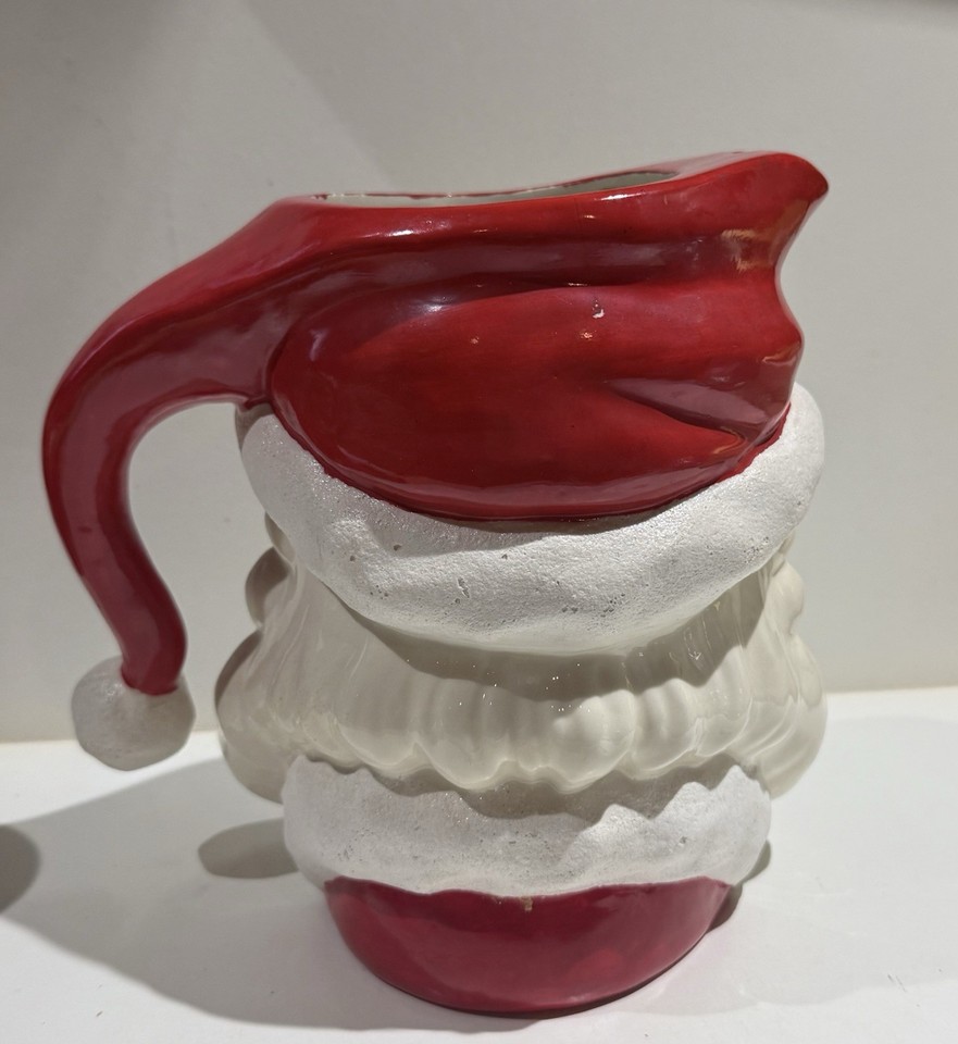 VTG Winking Santa Pitcher Jamar Mallory Ceramics 1955 MCM Nostalgic ...